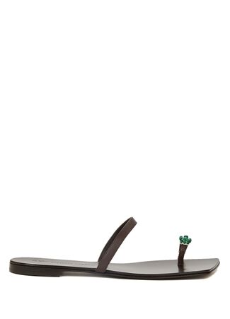 Giuseppe Zanotti Kadın Kahverengi Deri Terlik 36 EU