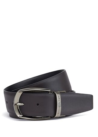 Zegna Erkek Kahverengi Deri Kemer 0 IT