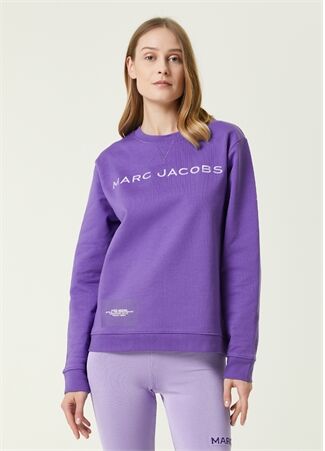 Marc Jacobs (The) Kadın Mor Logo Baskılı Sweatshirt XS EU