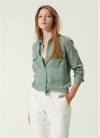 Network Kadın Basic Fit Mint Denim Gömlek Yeşil L EU Network Kadın Basic Fit Mint Denim Gömlek Yeşil L EU