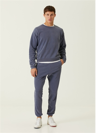 John Elliott Erkek Mavi Kenarları Şeritli Jogger Eşofman S EU