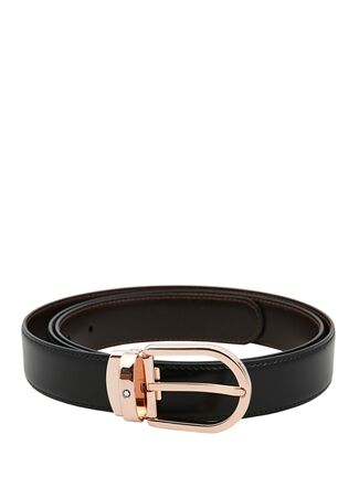 Montblanc Siyah Deri Kemer Eu