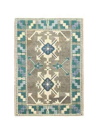 Soho Antiq Dali Mavi Gri Etnik Desenli El Dokuması Yün Halı Çok Renkli Soho Antiq Dali Mavi Gri Etnik Desenli El Dokuması Yün Halı Çok Renkli