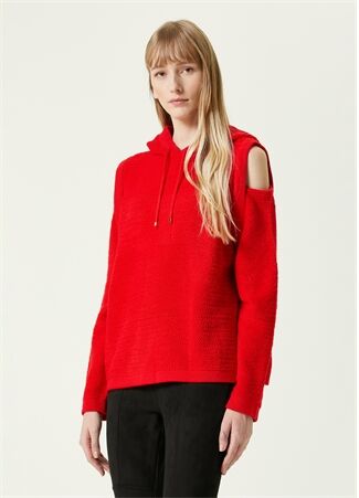 Network Kadın Slim Fit Kırmızı Kazak S EU