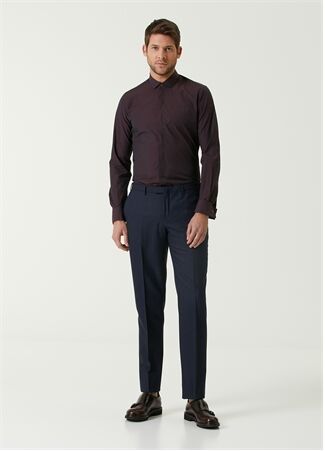 Pal Zileri Erkek Bordo İtalyan Yaka Gömlek 42 IT