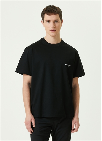 Wooyoungmi Erkek Siyah Logo Detaylı T-shirt 46 IT Wooyoungmi Erkek Siyah Logo Detaylı T-shirt 46 IT