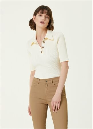 Network Kadın Slim Fit Sarı Kazak S EU