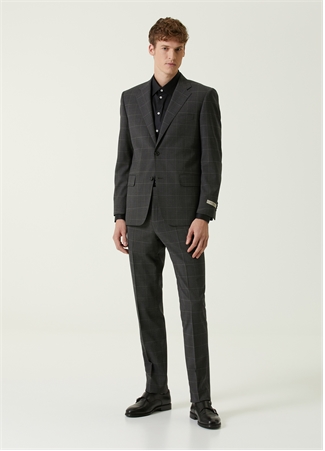Beymen Collection Erkek Drop 4 Füme Ekose Desenli Takım Elbise Gri 50 IT Beymen Collection Erkek Drop 4 Füme Ekose Desenli Takım Elbise Gri 50 IT