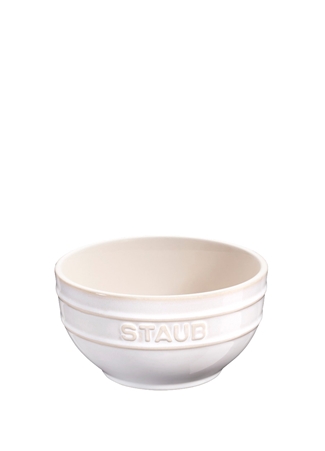 Staub Fildişi Logolu Seramik Kase Bej Staub Fildişi Logolu Seramik Kase Bej