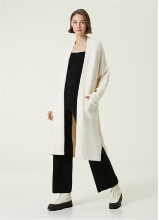 Join Us Kadın Ekru Beli Kuşaklı Uzun Hırka Bej M/L EU