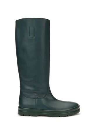 The Row Kadın Billie Petrol Deri Çizme Haki 36 EU