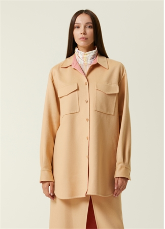 Emilio Pucci Kadın Camel Pembe Yün Ceket Kahverengi 42 IT Emilio Pucci Kadın Camel Pembe Yün Ceket Kahverengi 42 IT