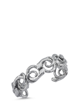 Unique By Av Kadın Silver İşleme Formlu Kelepçe Bileklik Gri EU Unique By Av Kadın Silver İşleme Formlu Kelepçe Bileklik Gri EU
