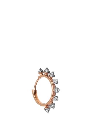 Kısmet by Milka Kadın Üçgen Prizmalı Altın Rengi Halka Küpe EU