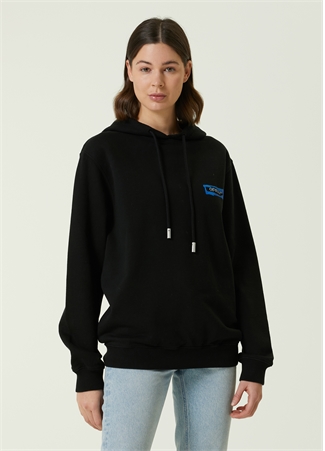 Off-White Kadın Siyah Kapüşonlu Logolu Sweatshirt S EU Off-White Kadın Siyah Kapüşonlu Logolu Sweatshirt S EU