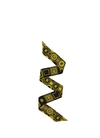 Dolce&Gabbana Kadın Sarı Logo Bantlı İpek Fular EU