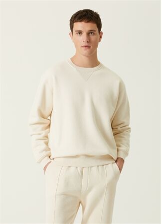 American Vintage Erkek Zutabay Ekru Sweatshirt Bej XL EU