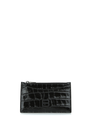 Balenciaga Kadın Siyah Logo Detaylı Deri Kartlık EU Balenciaga Kadın Siyah Logo Detaylı Deri Kartlık EU