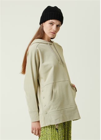 Beymen Club Kadın Açık Yeşil Kapüşonlu Yanı Çıtçıtlı Sweatshirt XS