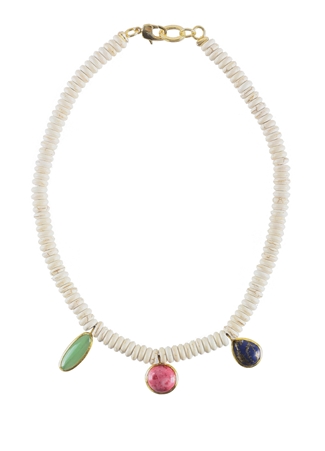 Ponponiere Kadın Trio Uç Detaylı Kolye Beyaz EU