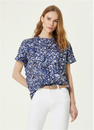 Network Kadın Tshirt Mavi Xs Eu