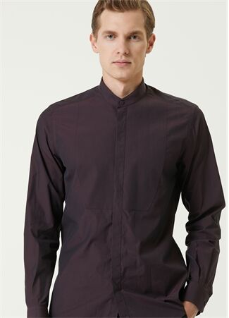 Pal Zileri Erkek Bordo Hakim Yaka Gömlek 40 IT