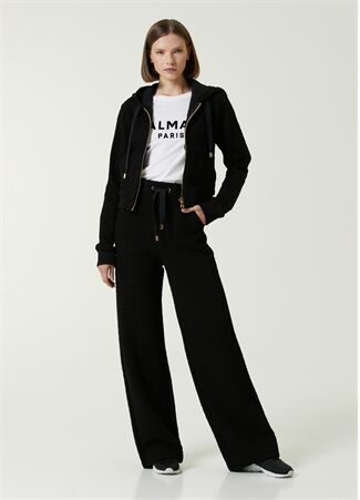 Balmain Kadın Siyah Desenli Eşofman Altı 38 FR