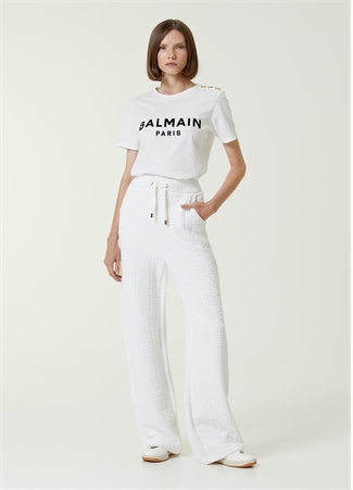 Balmain Kadın Beyaz Desenli Eşofman Altı 36 FR