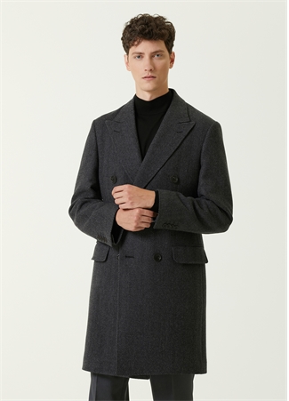Canali Erkek Antrasit Yün Palto Gri 54 IT Canali Erkek Antrasit Yün Palto Gri 54 IT