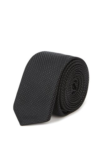 Palzileri Lab Erkek Siyah Mikro Desenli Kravat Mavi EU