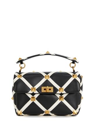 Valentino Garavani Kadın Siyah Beyaz Deri Çanta EU