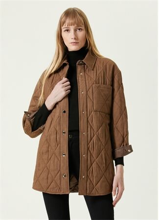 Network Kadın Regular Fit Kahverengi Kaban L EU