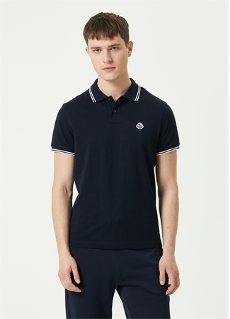 Moncler Erkek Lacivert Polo Yaka T-shirt S EU Moncler Erkek Lacivert Polo Yaka T-shirt S EU