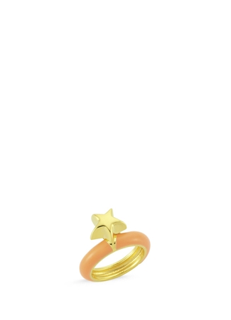 Mers Kadın City Lights Gümüş Rengi Yüzük Turuncu EU