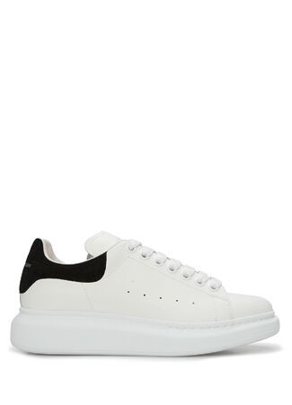 Alexander McQueen Erkek Oversized Beyaz Siyah Deri Sneaker 39 EU