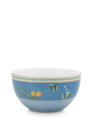 Pip Studio La Majorelle Mavi Çiçek Desenli Porselen Kase