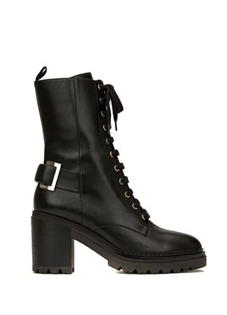 Sergio Rossi Kadın Siyah Deri Bot 37 EU