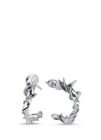 Unique By Av Kadın Silver Hitit Burgu Formlu Bronz Küpe Gri EU Unique By Av Kadın Silver Hitit Burgu Formlu Bronz Küpe Gri EU