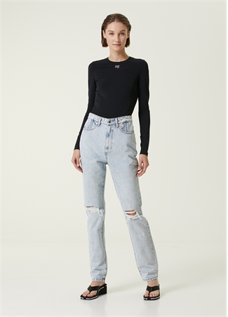 Alexander Wang Kadın Mavi Yıpratma Detaylı Jean Pantolon 26 US Alexander Wang Kadın Mavi Yıpratma Detaylı Jean Pantolon 26 US