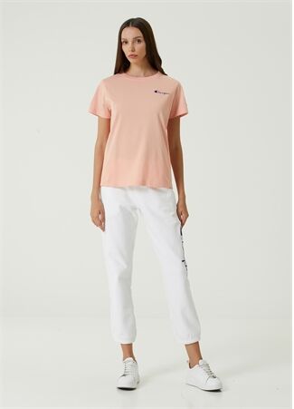 Champion Kadın Pembe Logolu T-shirt L EU
