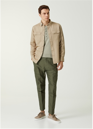 Tom Ford Erkek Haki Yüksek Bel Kargo Pantolon Yeşil 3 US Tom Ford Erkek Haki Yüksek Bel Kargo Pantolon Yeşil 3 US