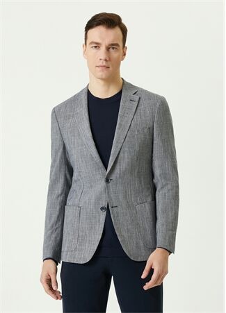 Network Erkek Mavi Jersey Ceket 46 EU