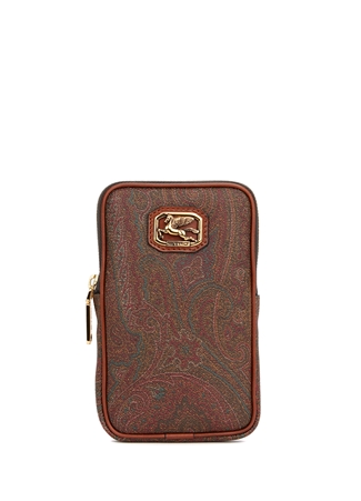 Etro Kadın Pegaso Kahverengi Desenli Telefon Çantası EU