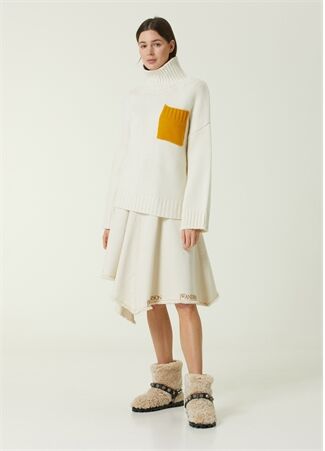 Jw Anderson Kadın Ekru Asimetrik Midi Jean Etek Bej 6 US Jw Anderson Kadın Ekru Asimetrik Midi Jean Etek Bej 6 US