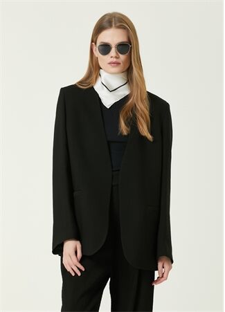 Toteme Kadın Siyah V Yaka Ceket 36 FR