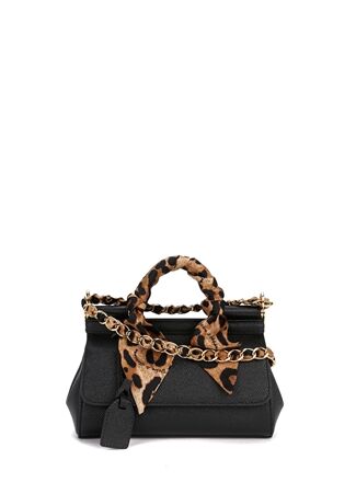 Dolce&gabbana Kadın Sicily Siyah Deri Omuz Çantası Eu Dolce&gabbana Kadın Sicily Siyah Deri Omuz Çantası Eu