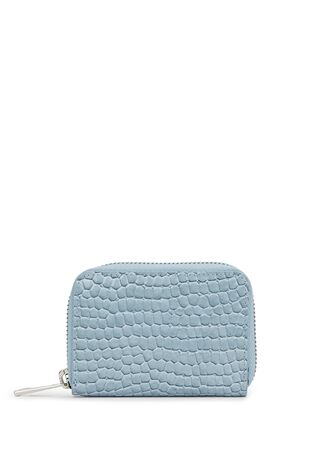 Hvisk Kadın Mavi Krokodil Dokulu Vegan Cüzdan EU