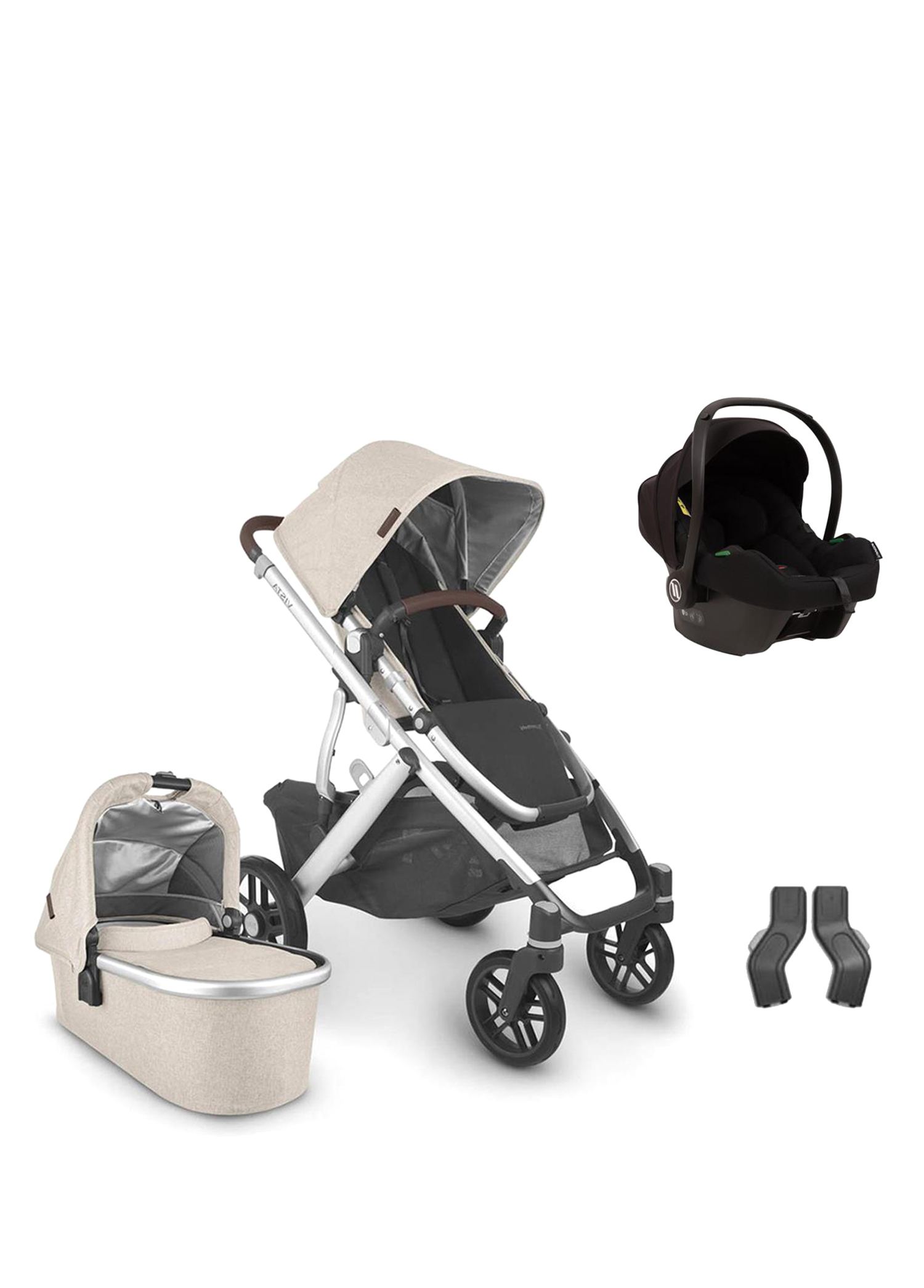 Uppababy - Vista V2 Cosmo Declan Black Travel System Stroller