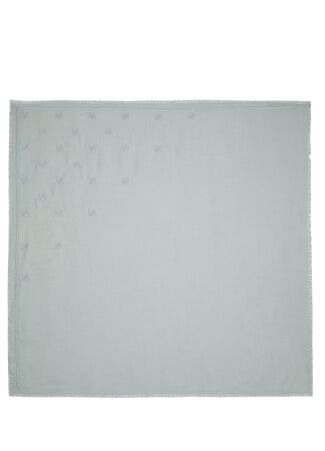 Fendi Kadın Mavi Logo Detaylı İpek Şal EU