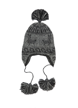 Alanui Kadın Gri Ponpon Detaylı Şapka EU Alanui Kadın Gri Ponpon Detaylı Şapka EU